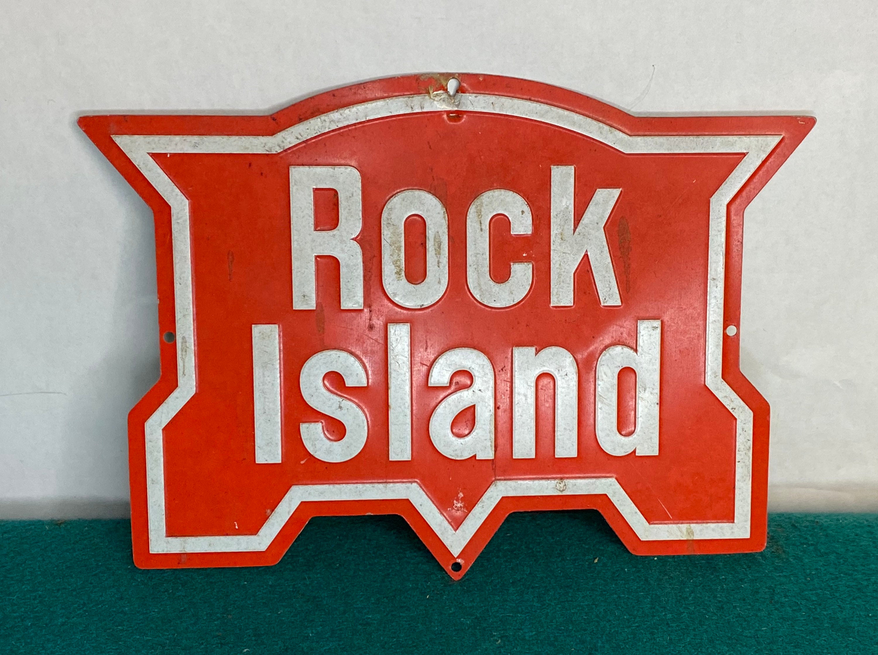 Rock Island Railroad Train Sign