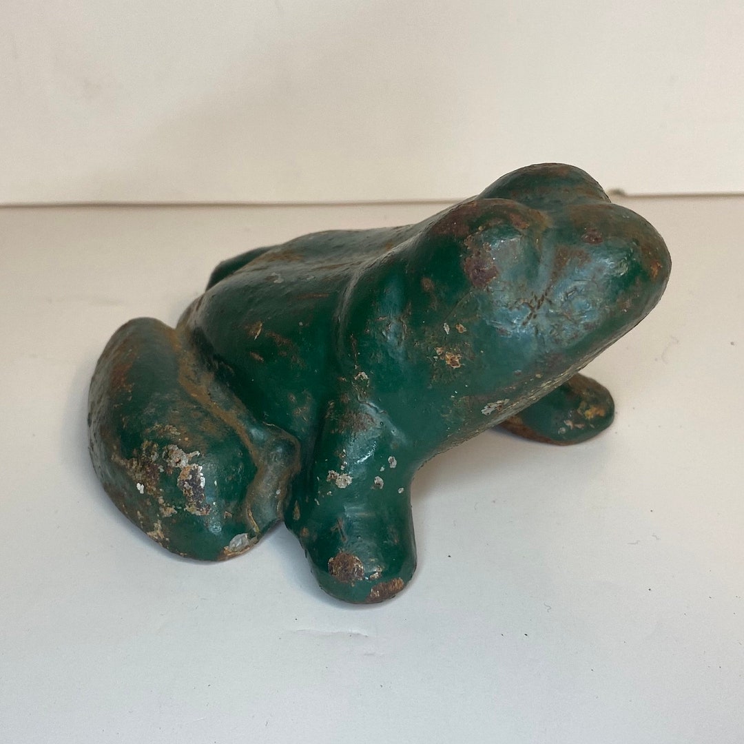 Very Early Antique Cast Iron Green Frog Door Stop, 5lb. - Etsy