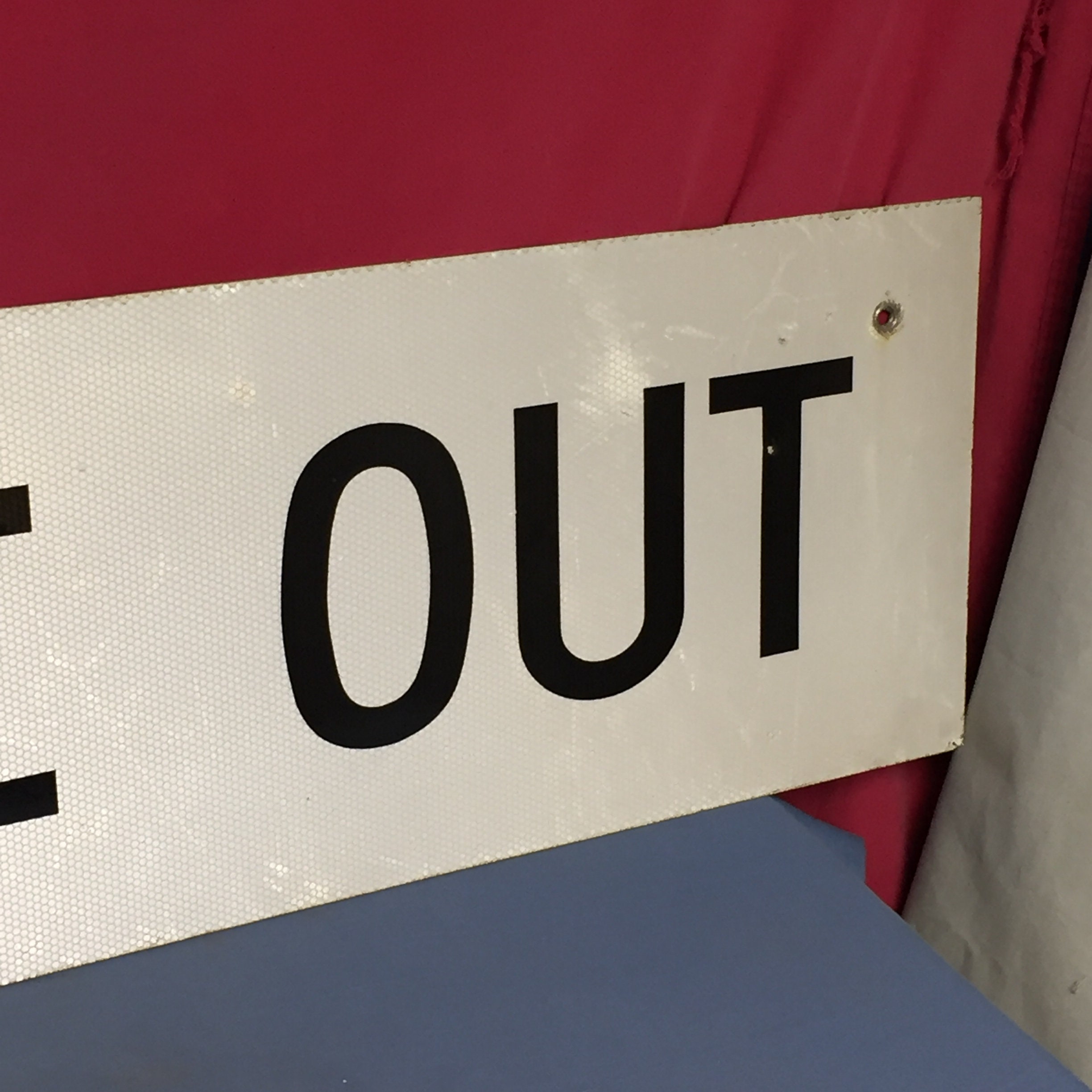 An Original Metal BRIDGE OUT Road Sign, Real Highway Sign, DOT Traffic ...