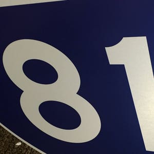 Vintage Original INTERSTATE 81 Sign Highway Shield NEW OLD Stock Metal ...