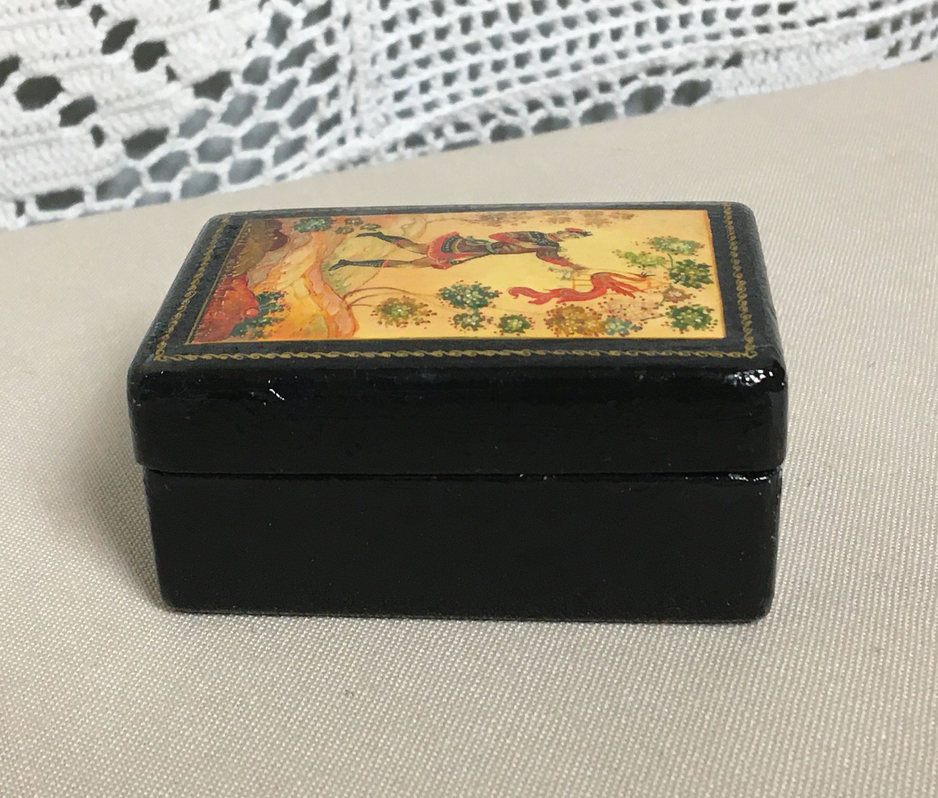 Russian Lacquer Box with Lid, Hand Made in the USSR, Made in 1975 ...
