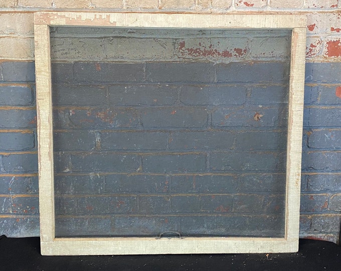 Late 1800's Shabby Wooden Farmhouse Window Sash Frame, Screen Frame ...
