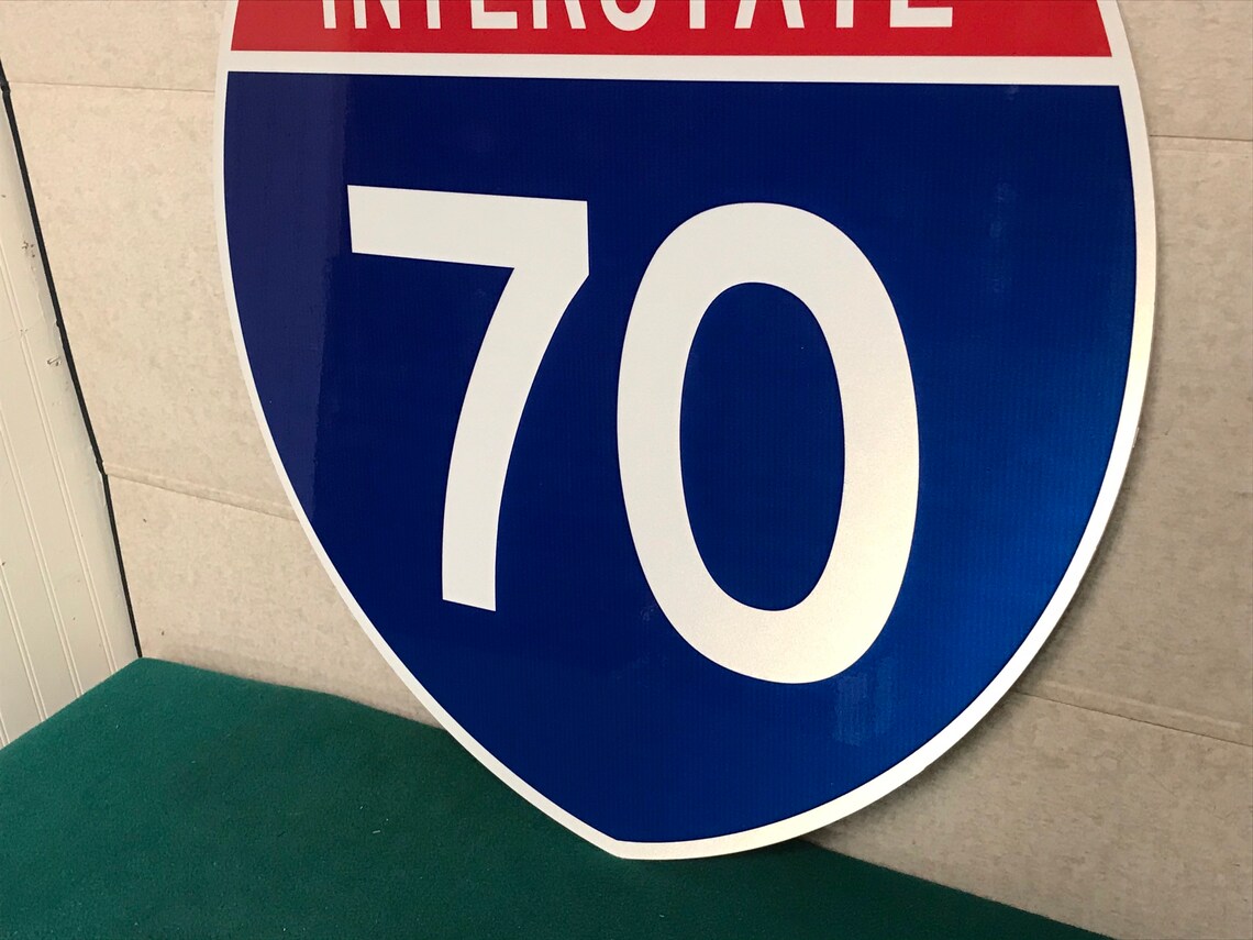 Original INTERSTATE 70 Sign I-70 Highway Shield NEW Old | Etsy