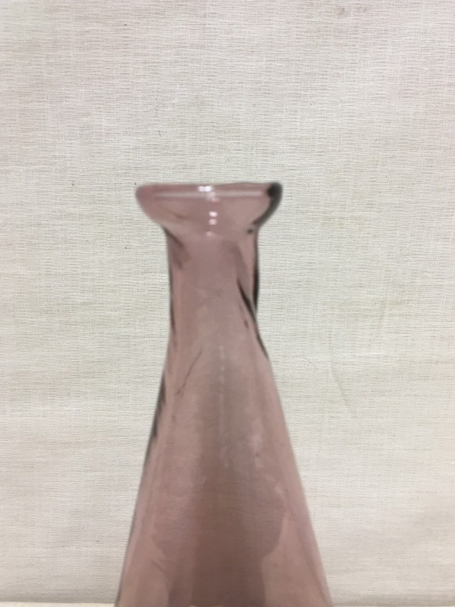 Amethyst Cone Shaped Bottle Hand Blown Wavy Glass Bottle Art | Etsy