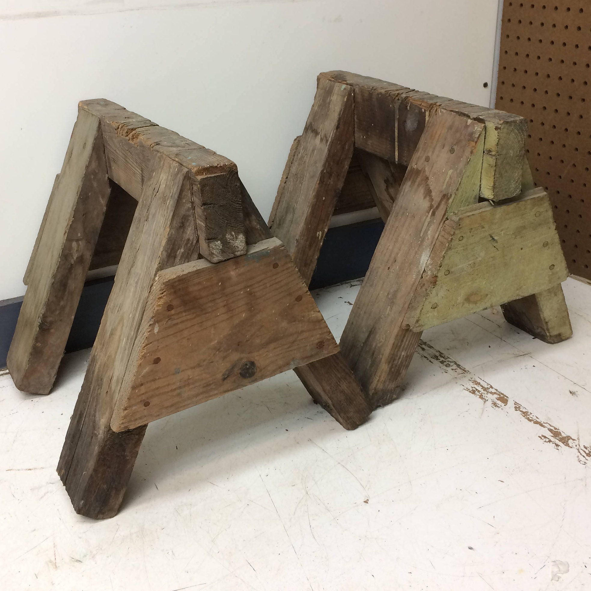 Old Miniature Wooden Saw Horses Wooden Display Stands, Miniature Hand ...