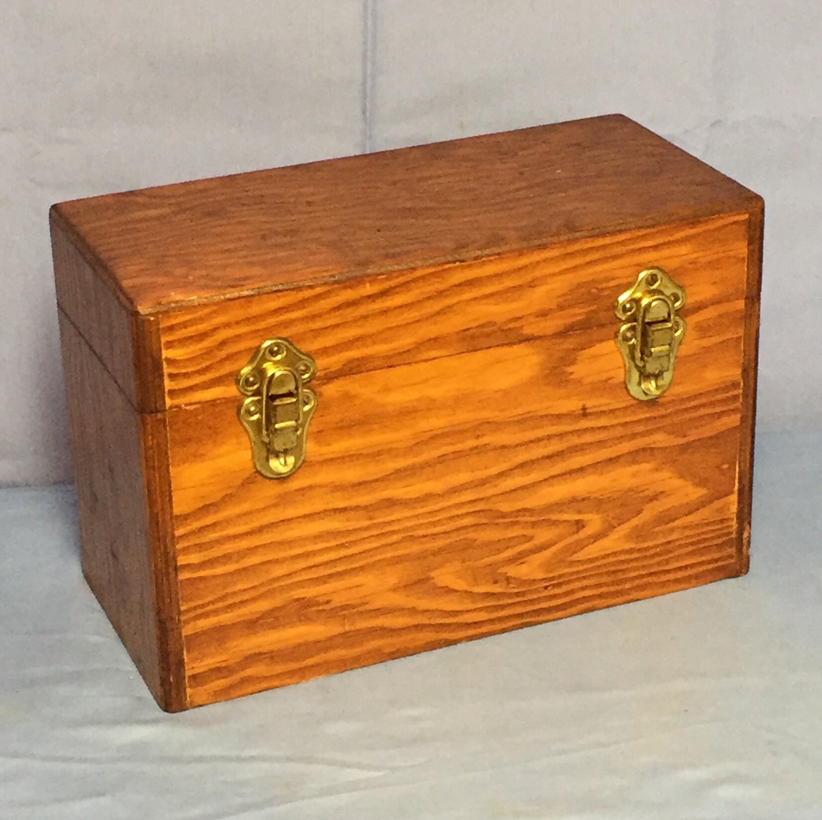 Rustic Wooden Hinged Box Handmade Box Lidded Box Box With Latch Keepsake Box
