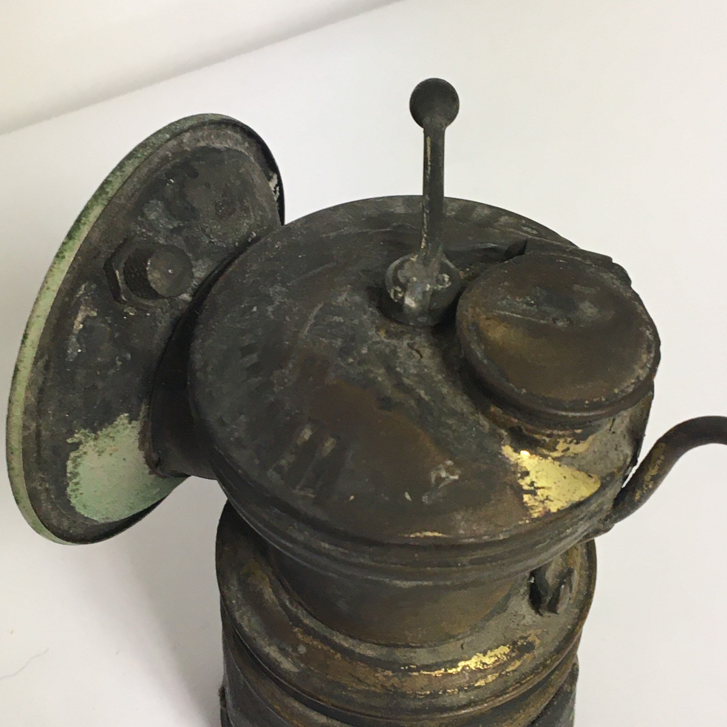 2 Antique Autolite Miner's Headlamps, 1930's Coal Mine, Calcium Carbide ...