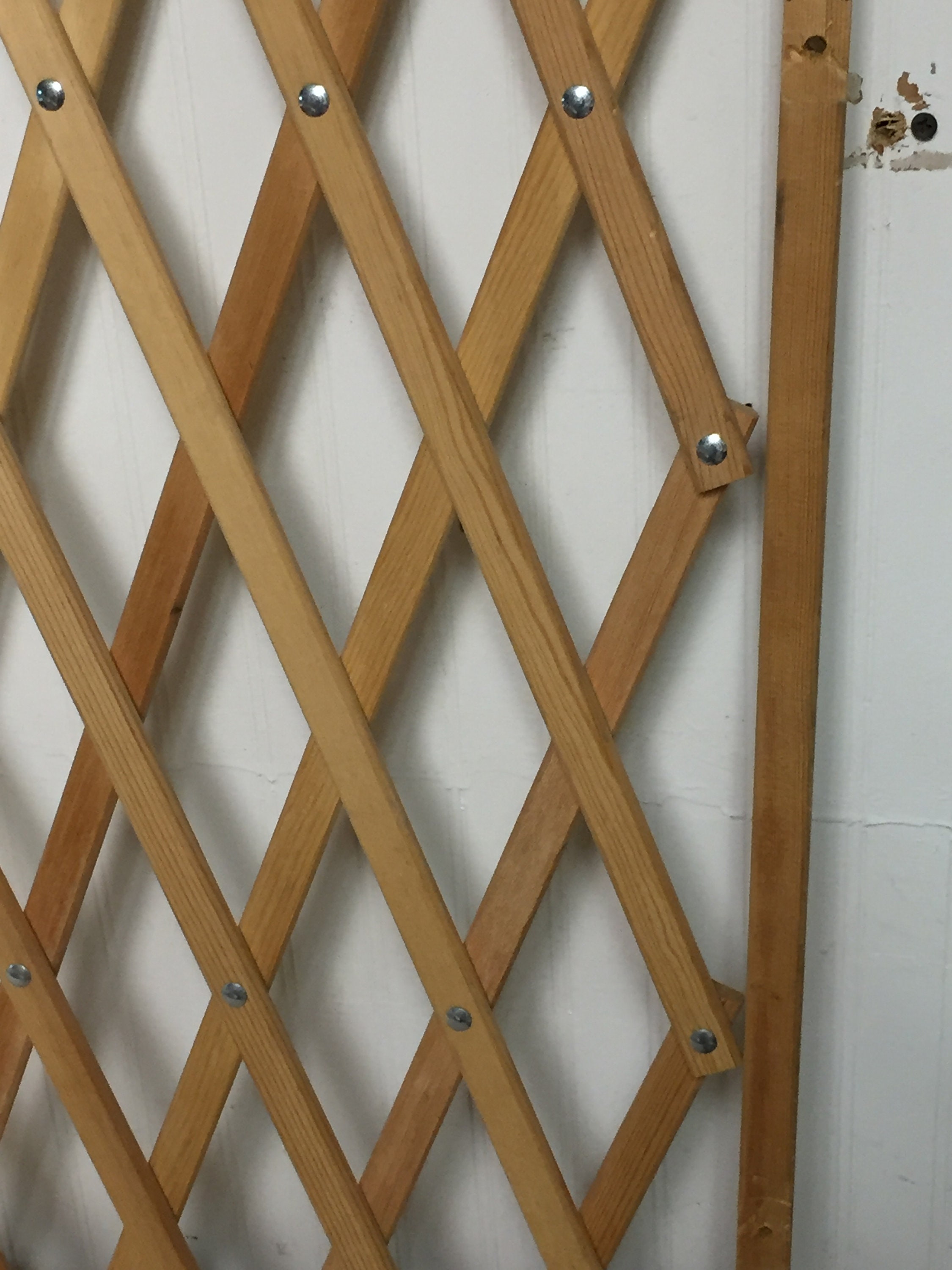 Vintage Wooden Folding Safety Gate, Expanding Gate, Accordion Gate