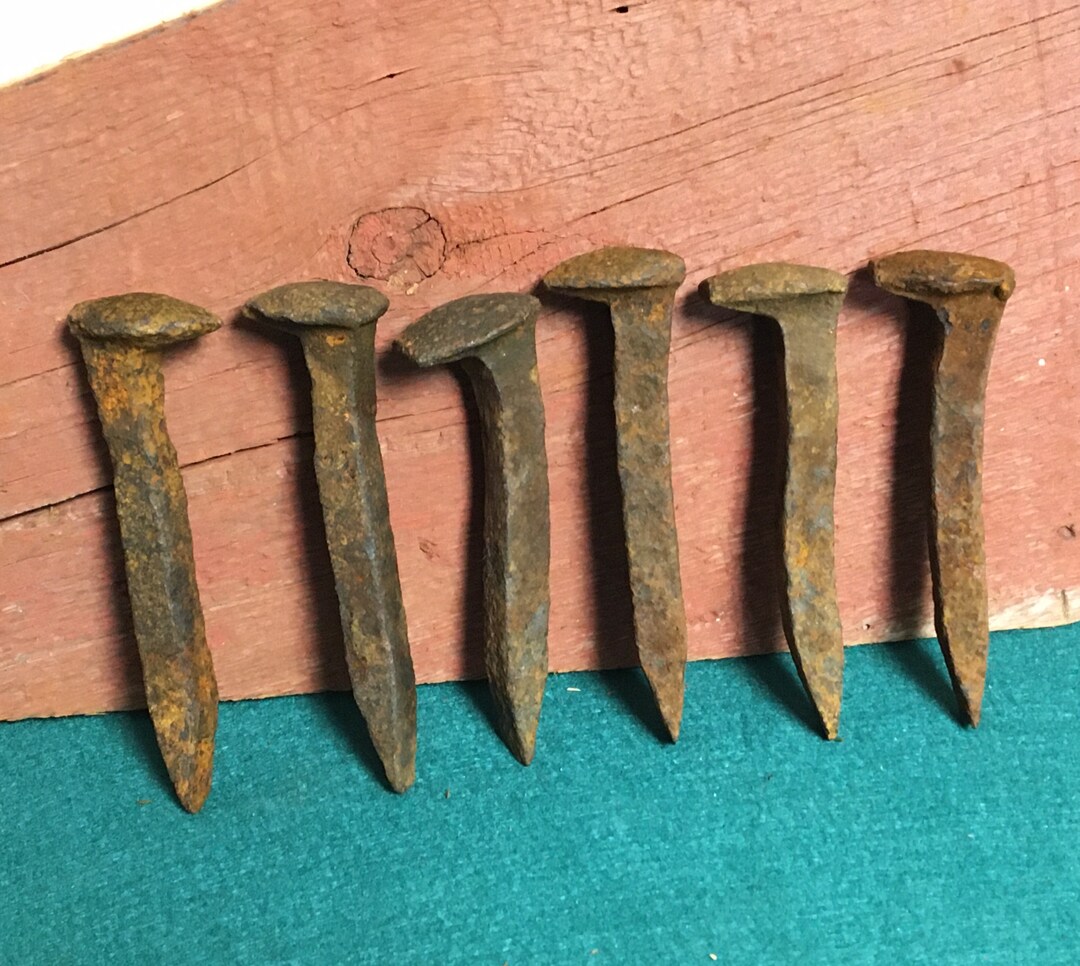 Authentic Railroad Spikes, Rusty, Architectural Iron Spikes, Blacksmith ...