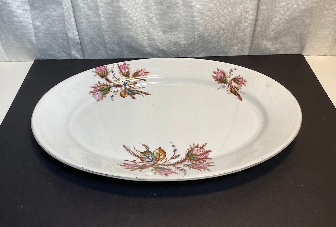 1800's Prospect Hill Pottery, Dale & Davis, Ironstone Oval Platter, 18 ...