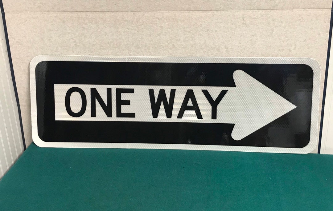 Authentic Metal ONE WAY Street Sign Arrow, Real Pennsylvania Street ...