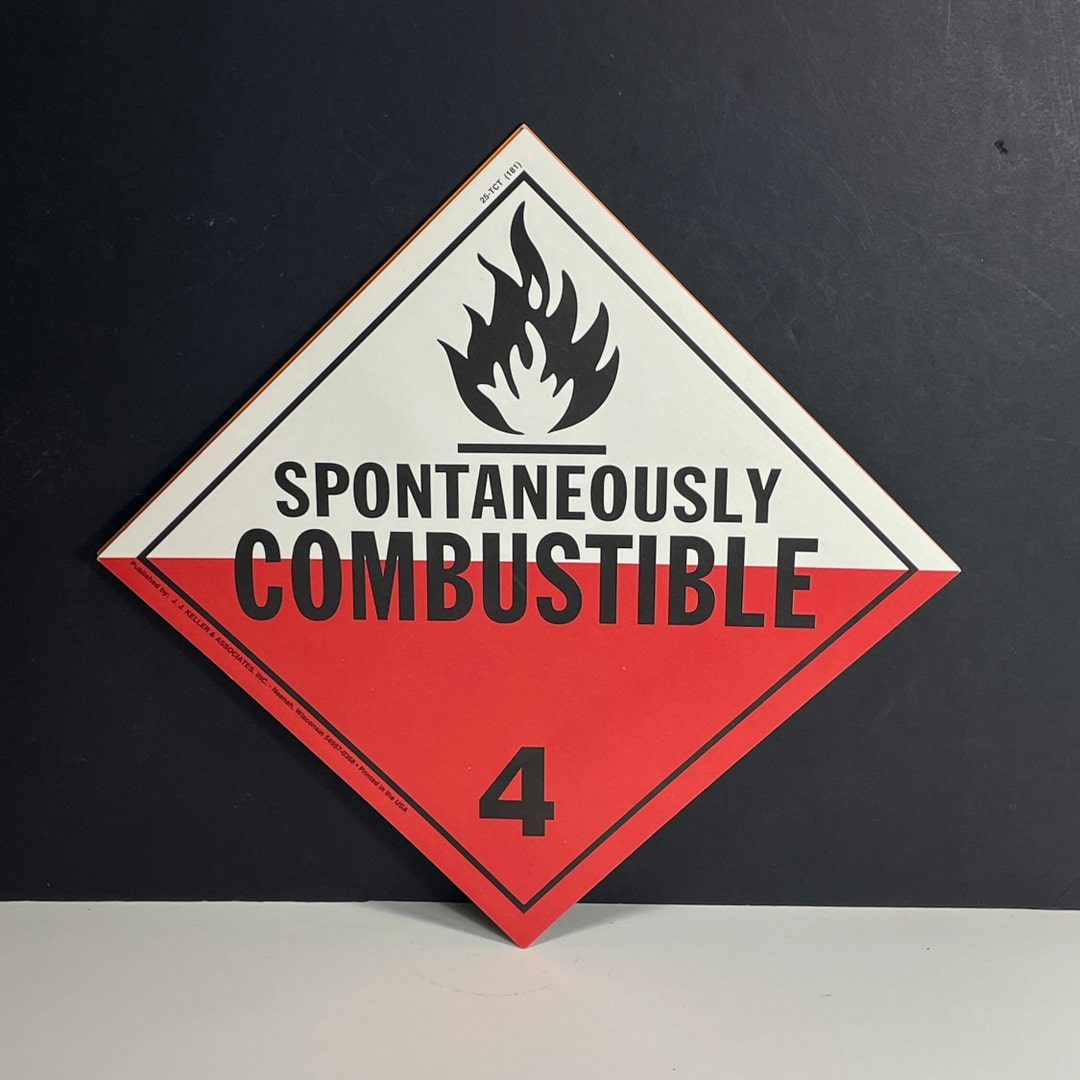 Set of 4 Hazardous Warning Placards Signs, Explosives, Blasting Agents ...