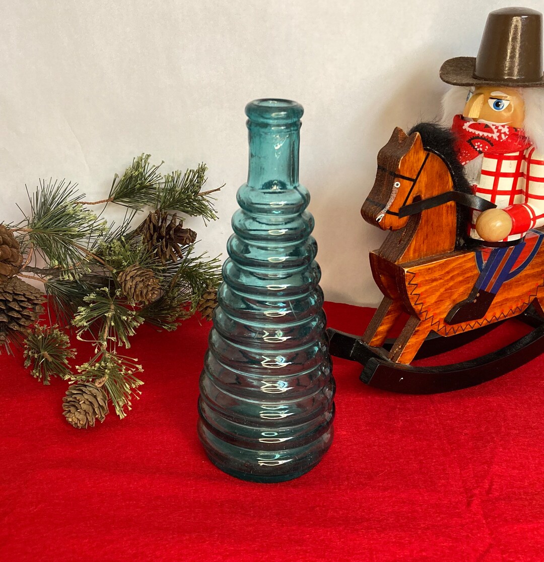 Vintage E.R. Durkee & Co. Pepper Sauce Bottle, Teal , Ribbed, Beehive ...