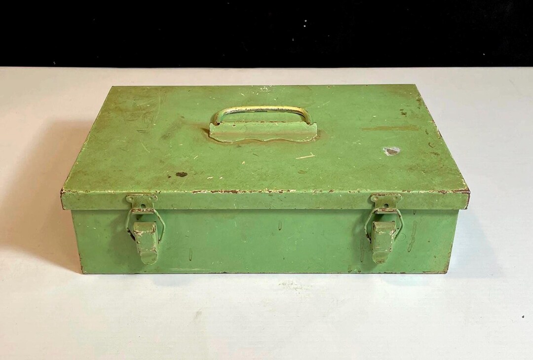 Vintage Small Heavy Duty Utility Chest With Cubbies, Hardware Parts ...