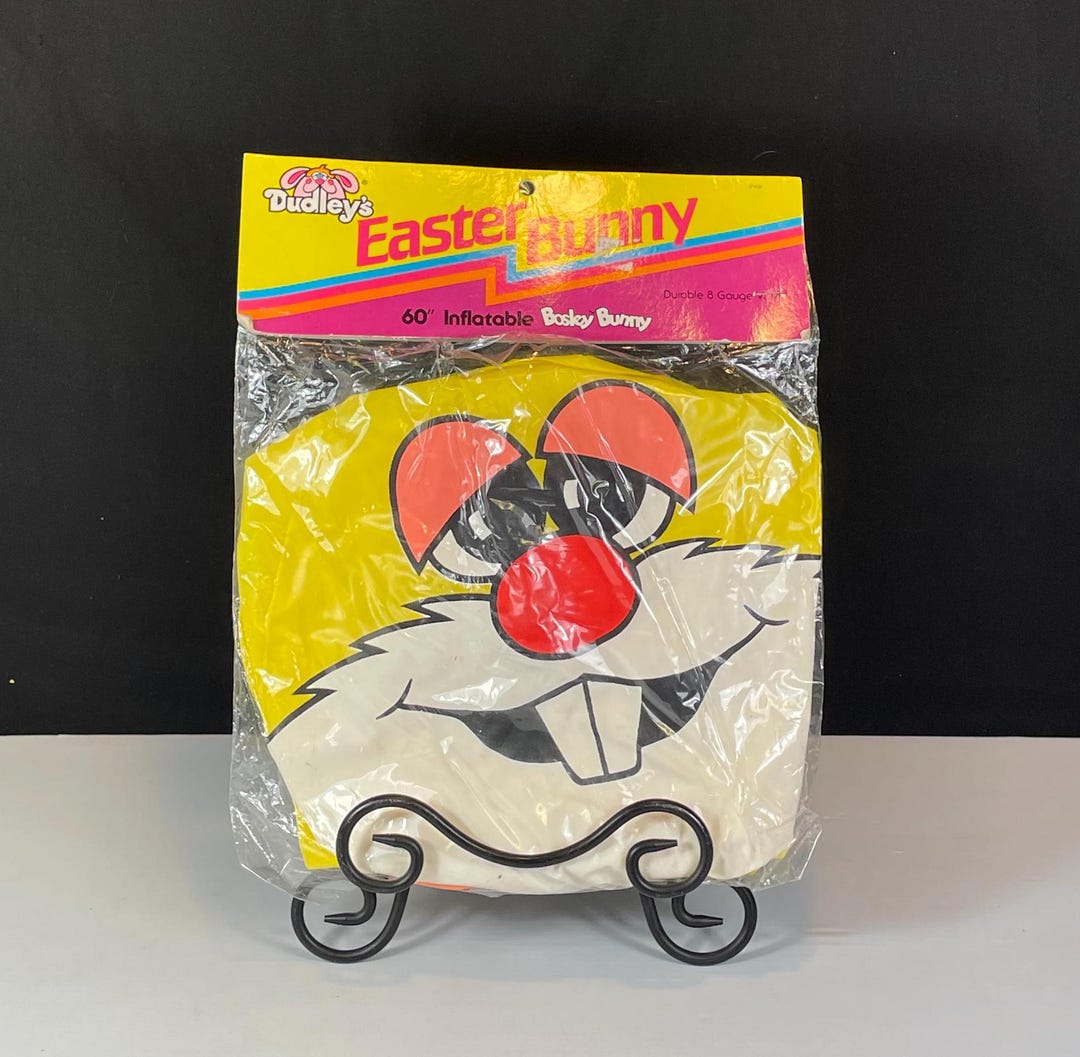 Large 60" Inflatable, Vinyl, "bosley Bunny" Easter Bunny, Vintage 1987 ...