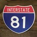 Vintage Original INTERSTATE 81 Sign Highway Shield NEW OLD | Etsy