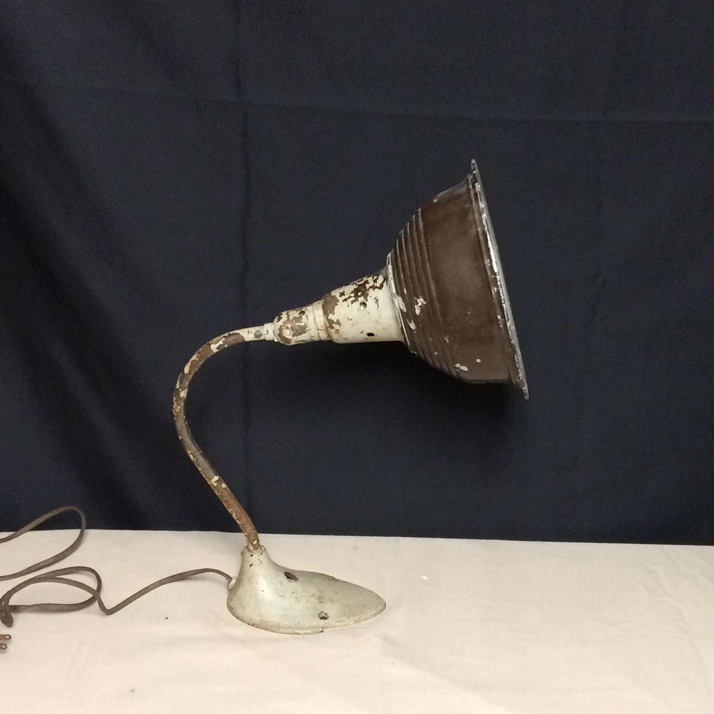 Unique Industrial Goose-neck Wall Light / Desk Work Lamp, Convertible ...