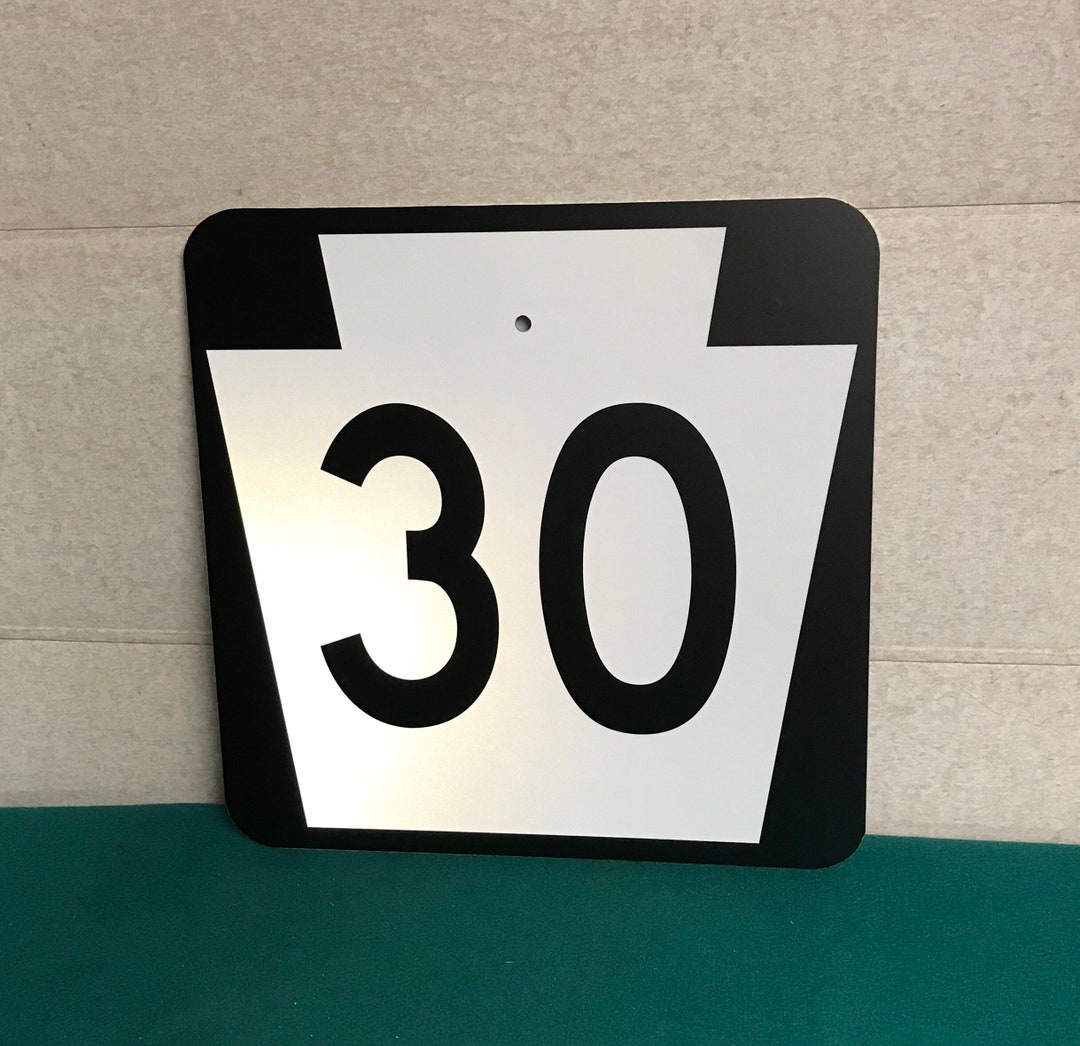 Authentic 18 Pa Route 30 Metal Street Sign, Real Road Sign, Lancaster ...
