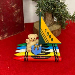 Crayola Crayon "bright Journey", Bear on Crayon Boat, 1989 Hallmark ...
