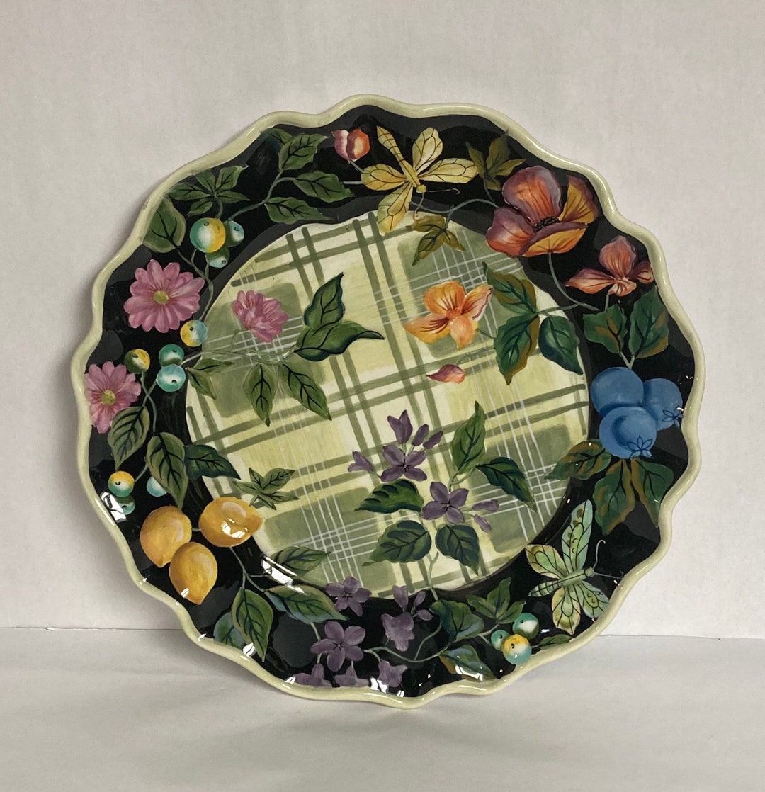 Tracy Porter Jardiniere Collection, Hand Painted 14" Decorative Platter ...