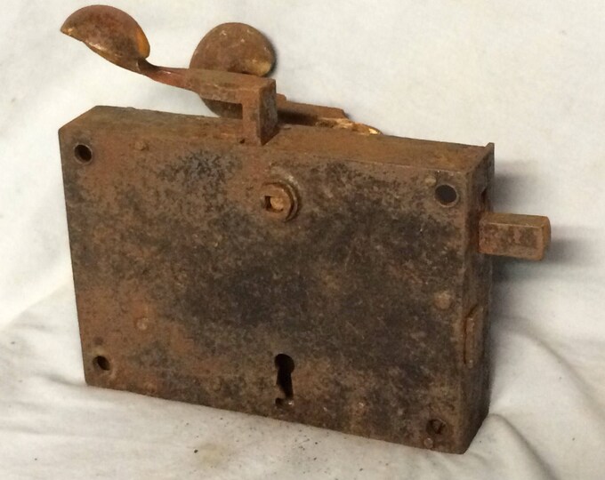 Antique Forged Iron Pennsylvania German Door Lock Elbow Lock Lever ...