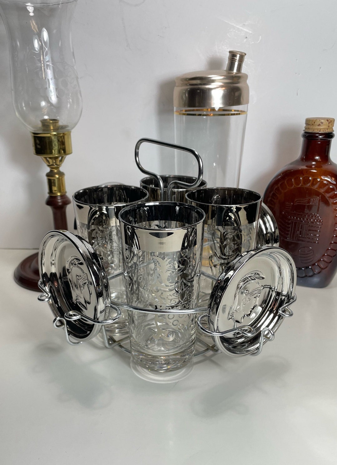 Vitreon Queens Lusterware, Kimiko Guardian Crest, Highball Glass Set ...