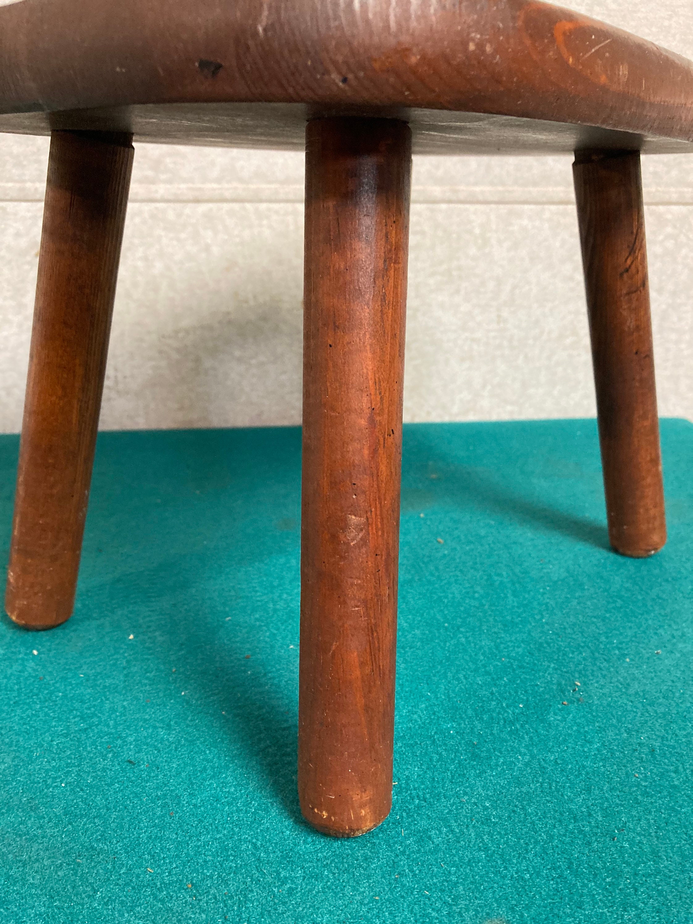 1960's Handmade Wooden Stepstool Footstool