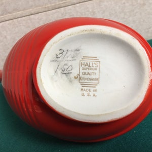 Hall China, Original Novelty Football Teapot, 1930's, "chinese Red ...