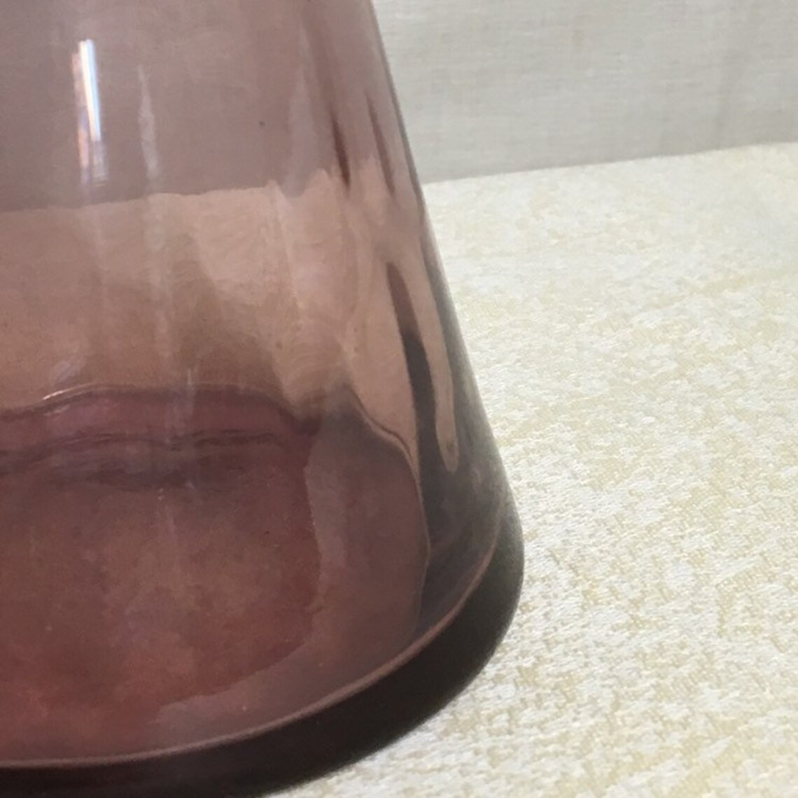 Amethyst Cone Shaped Bottle Hand Blown Wavy Glass Bottle Art | Etsy