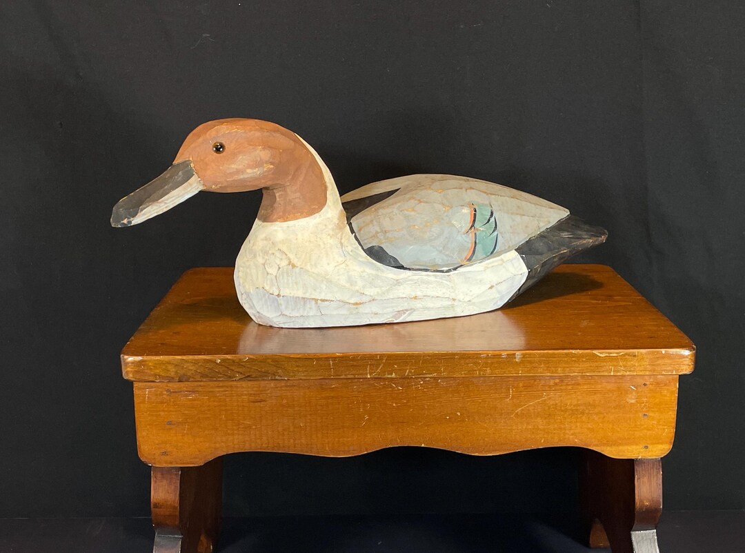 Wooden Duck, Rustic, Hand Carved, Chiseled, Hand Painted Folk Art - Etsy
