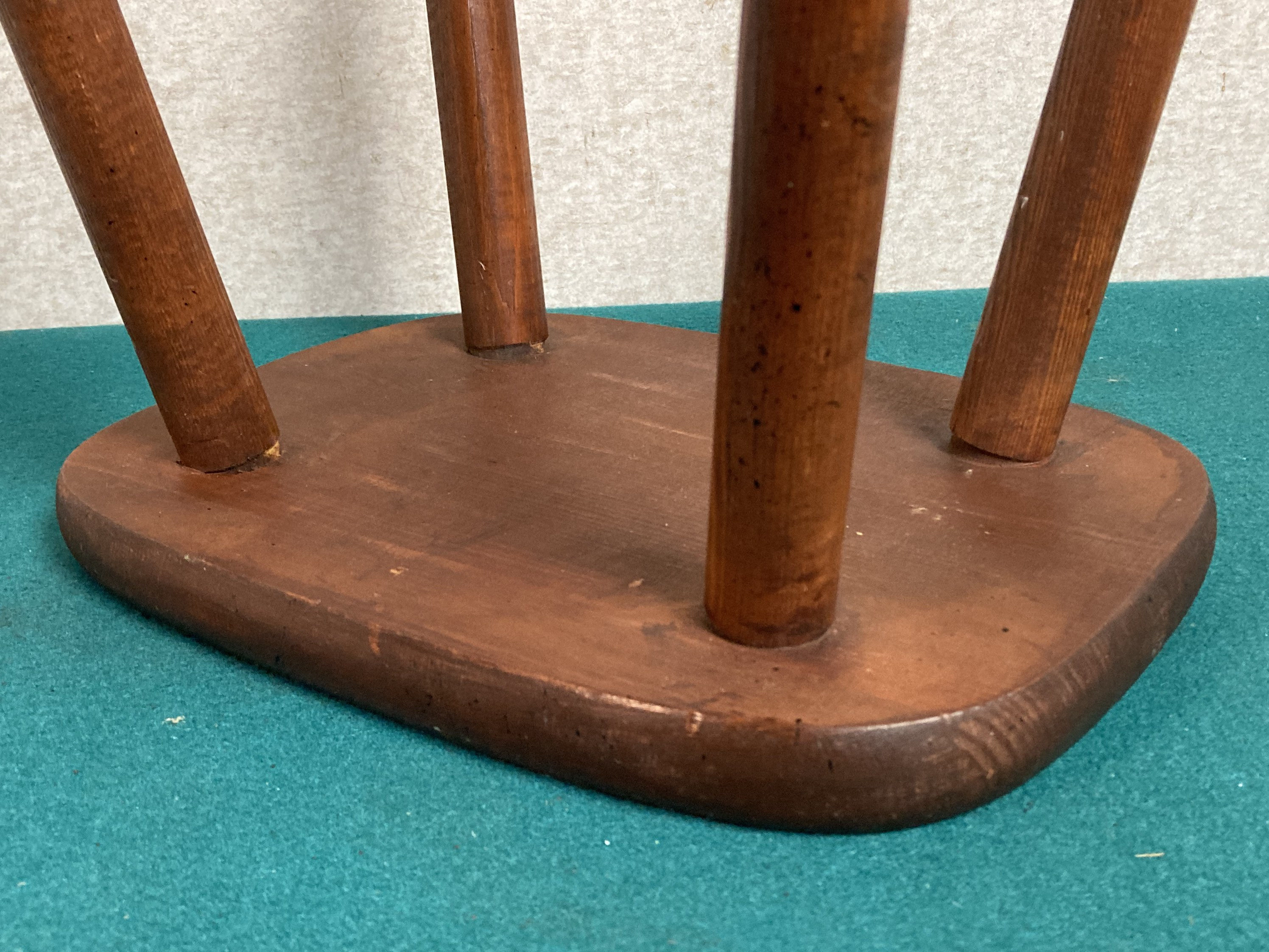 1960's Handmade Wooden Stepstool Footstool