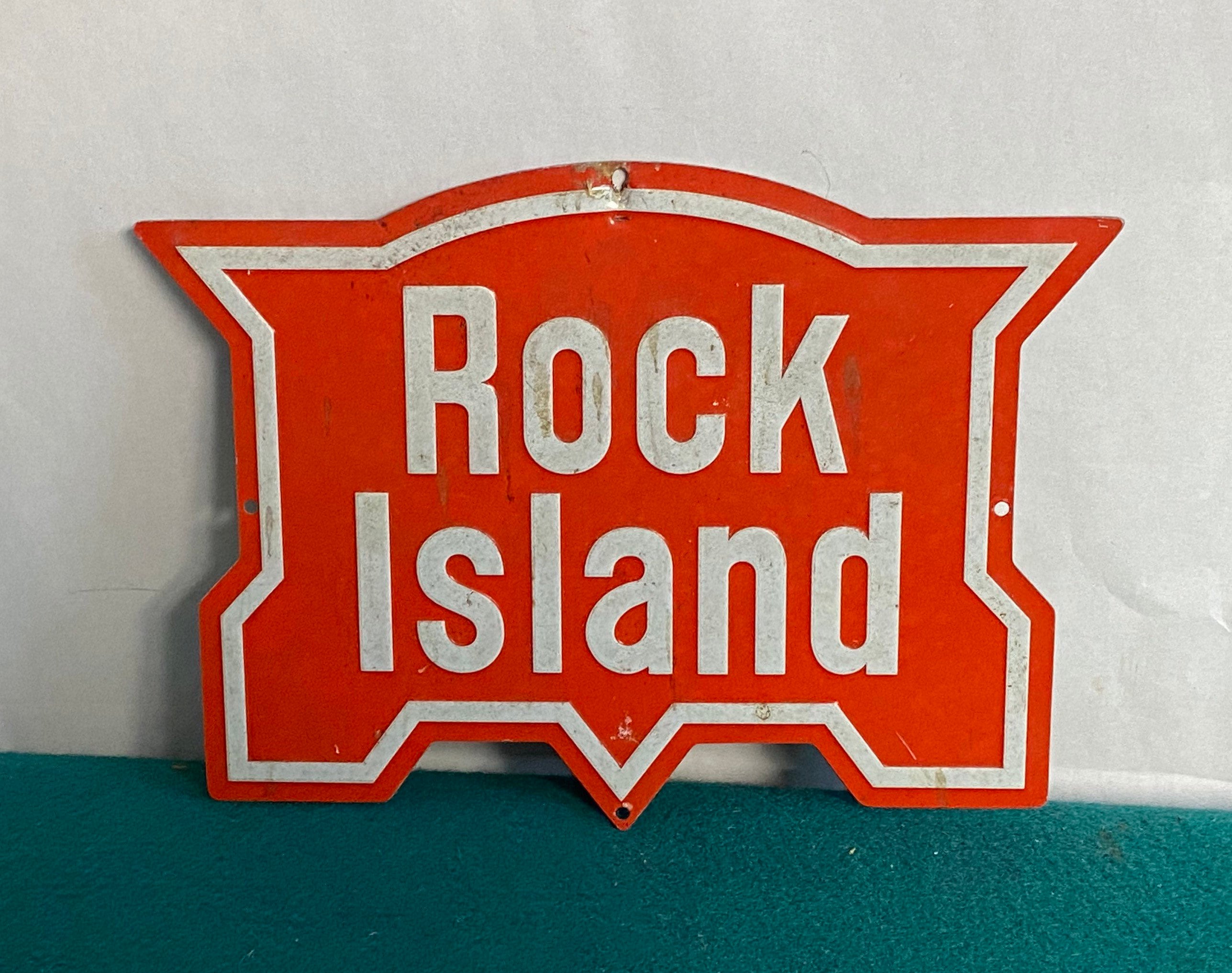 Rock Island Railroad Train Sign
