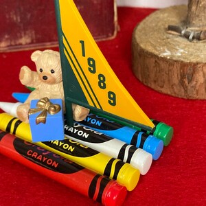 Crayola Crayon "bright Journey", Bear on Crayon Boat, 1989 Hallmark ...
