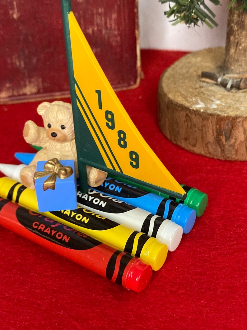 Crayola Crayon "bright Journey", Bear on Crayon Boat, 1989 Hallmark ...