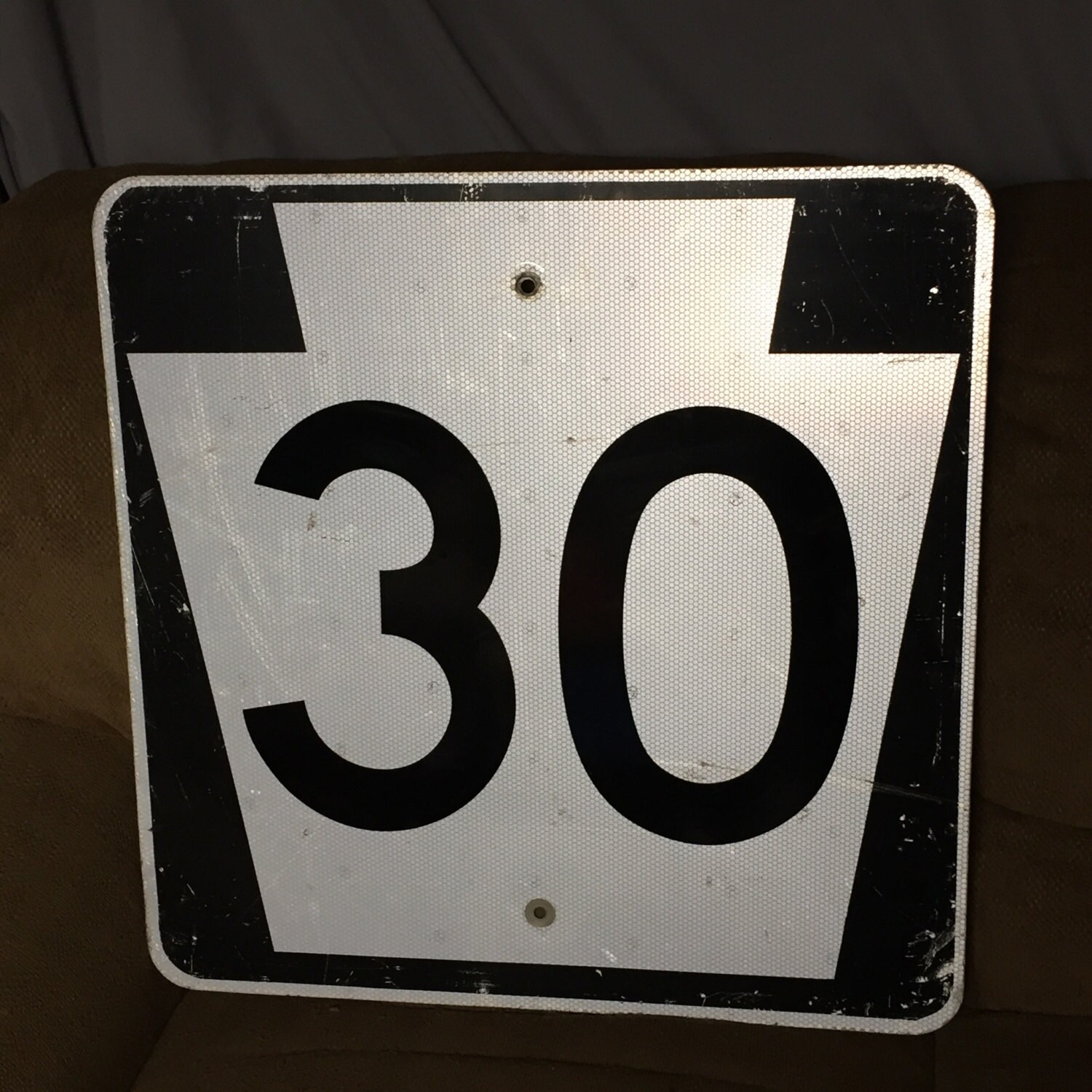 Vintage Original US Highway Route 30 Metal Transportation Sign Pa ...