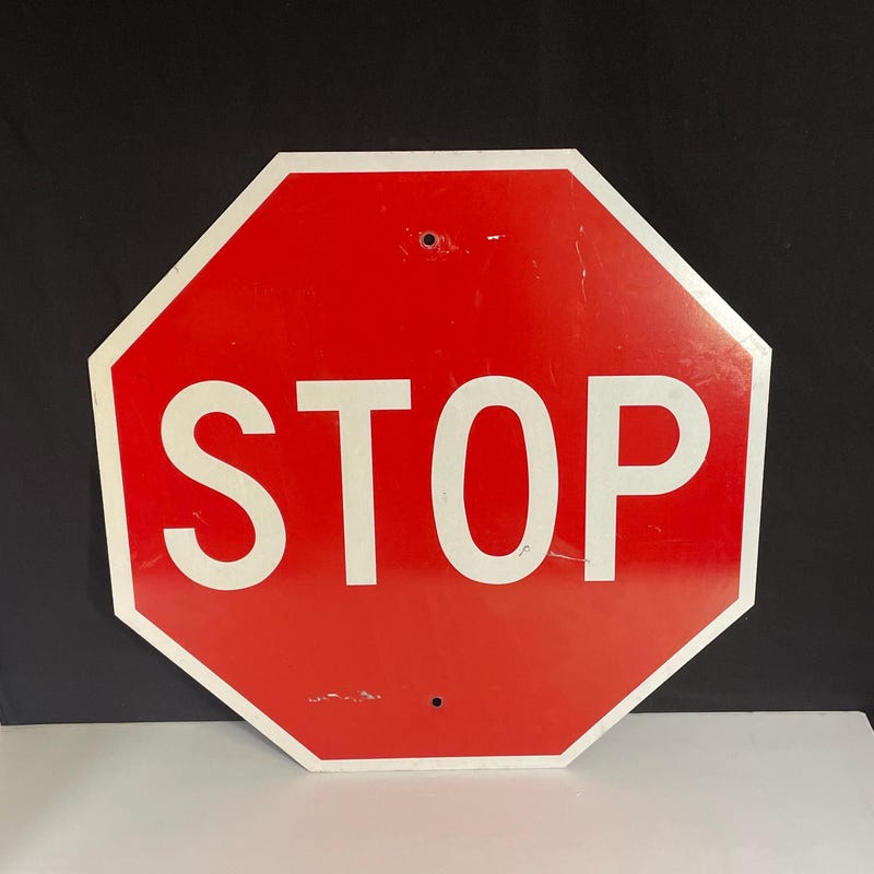 Vintage Stop Sign - Etsy
