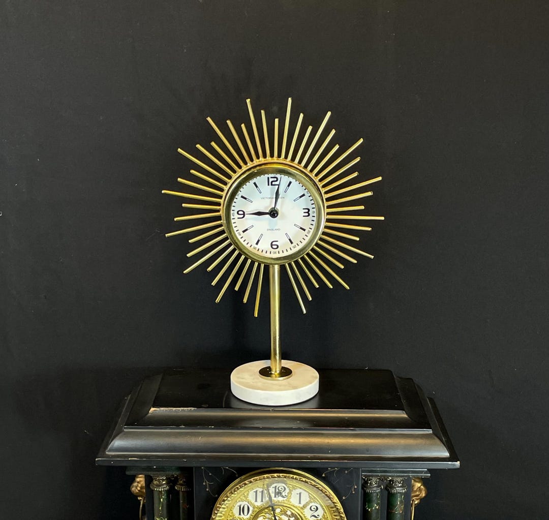 Victoria Queen MCM Atomic Sunburst Clock - Etsy