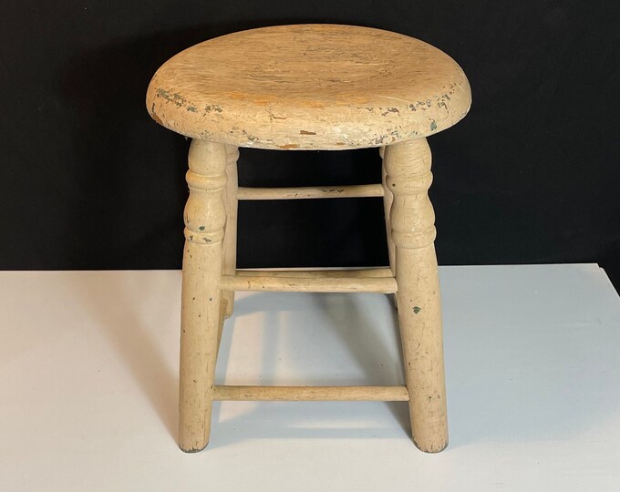1940’s Primitive Wooden Farm Milking Stool With Round Concaved Seat - Etsy