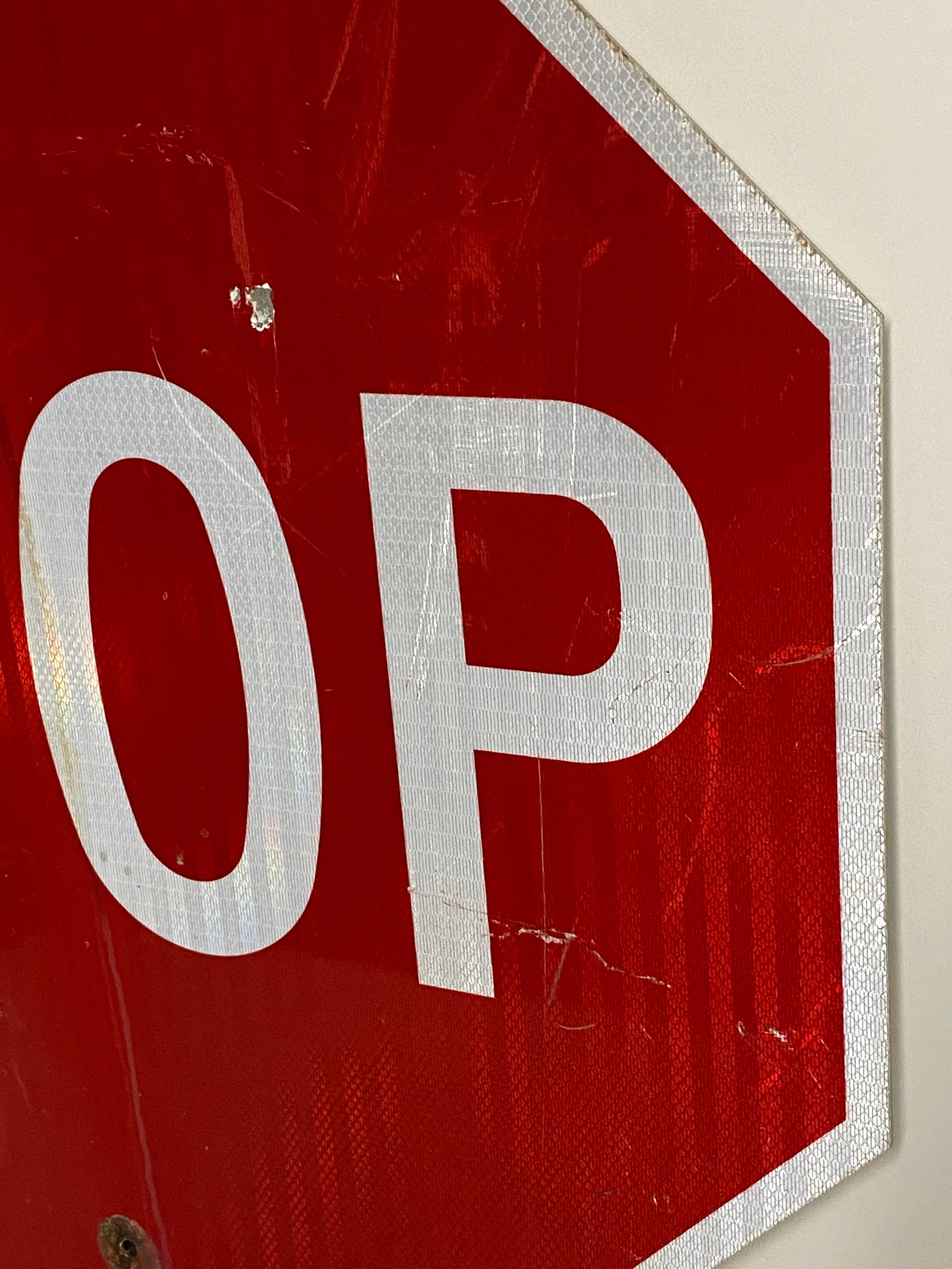 Vintage Authentic 30 Stop Sign, Real Pennsylvania Street Sign