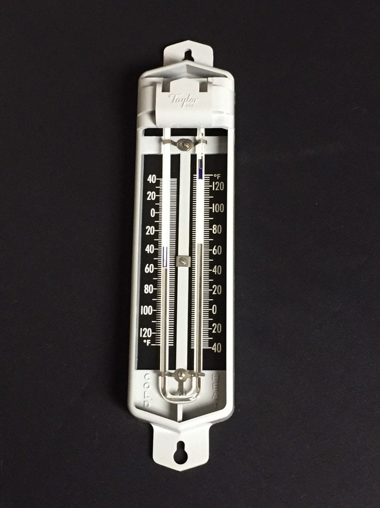 Taylor Six s Maximum Minimum Thermometer 5458 Mercury Thermometer