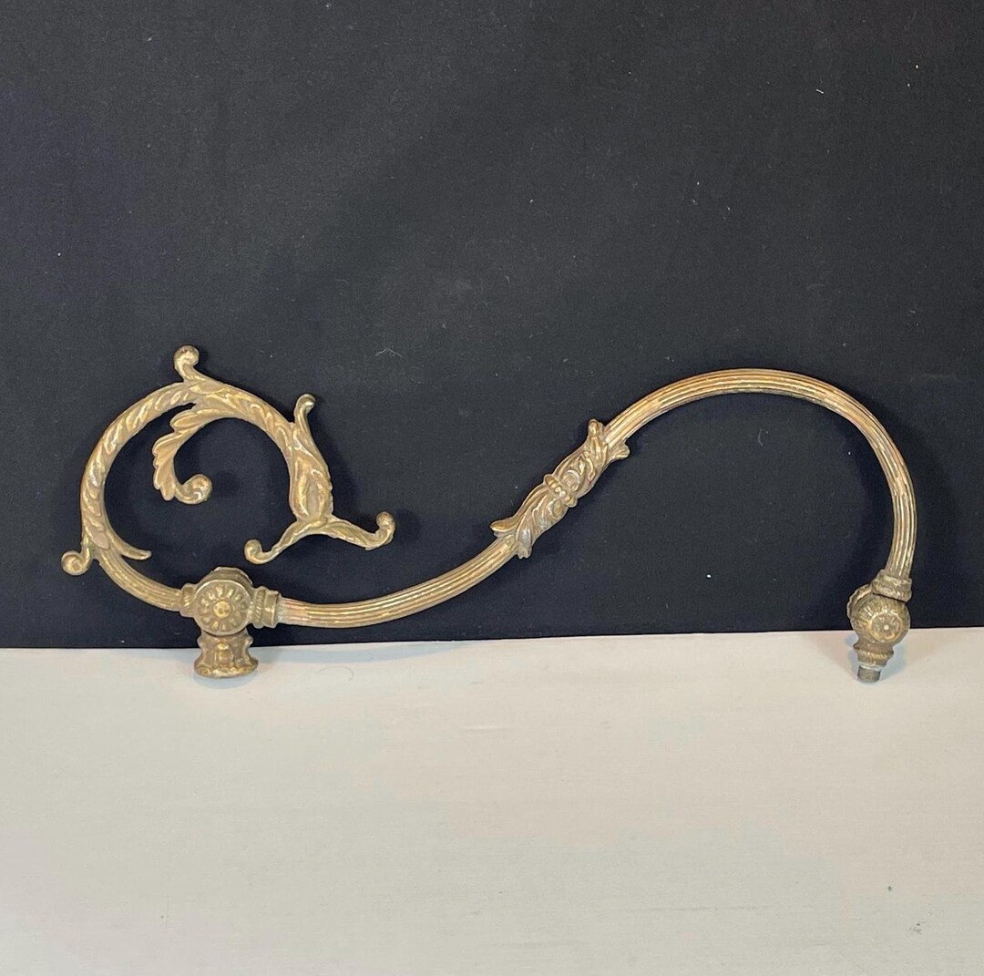 Ornate Antique Brass Bridge Arm Lamp Top Part - Etsy
