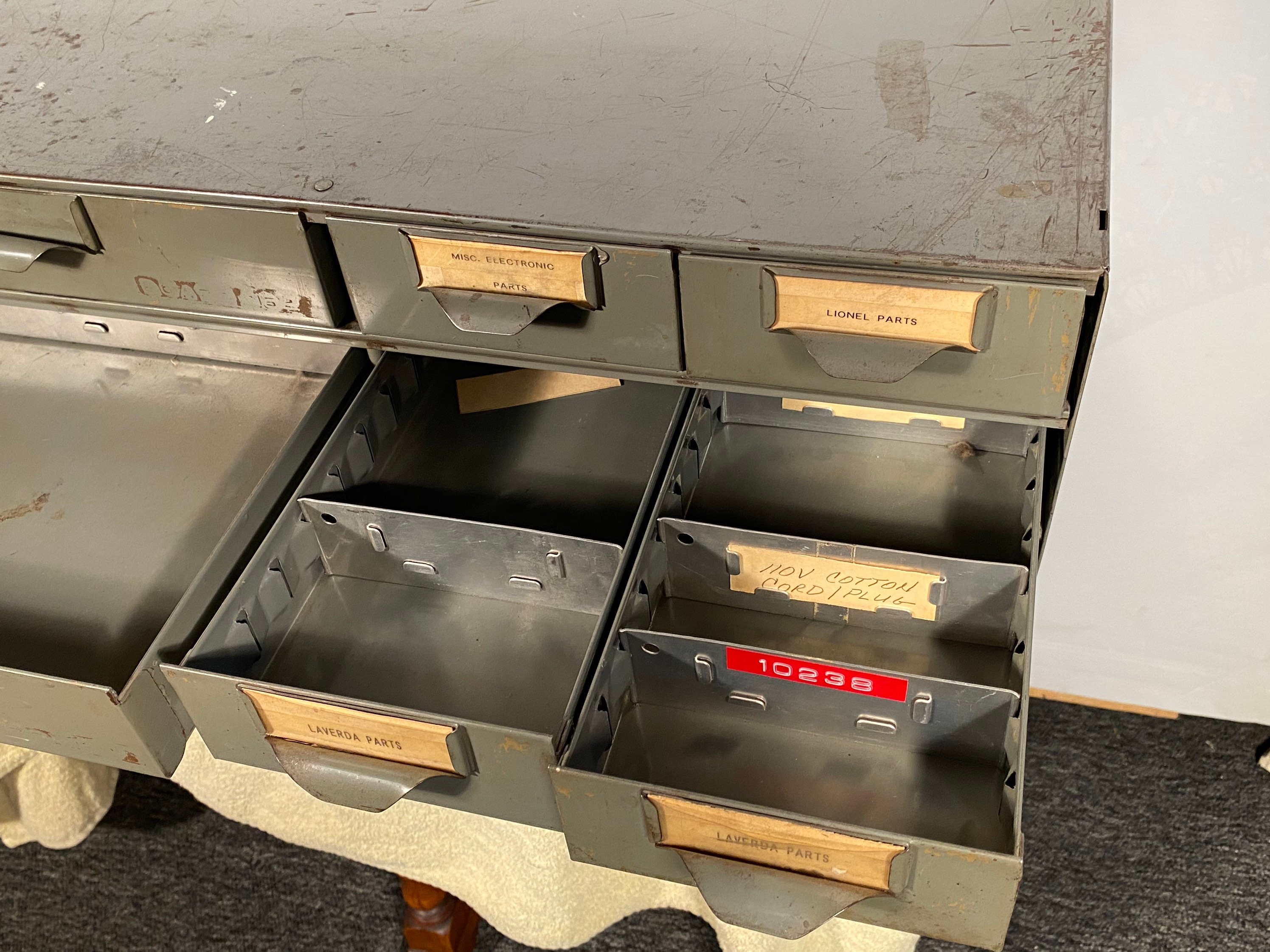Industrial LYON 20 Drawer Steel Parts Cabinet, Cubbys, Hardware ...