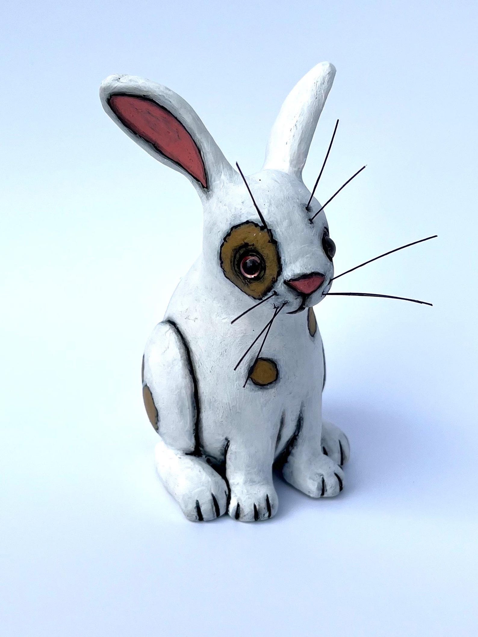 Hand Sculpted and Painted, Spotted Rabbit - Etsy