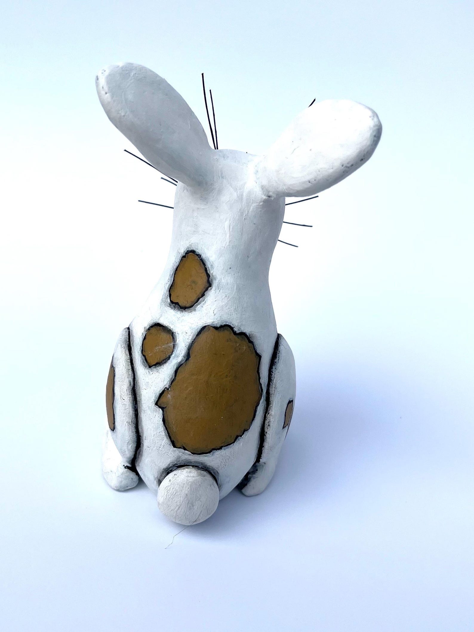 Hand Sculpted and Painted, Spotted Rabbit - Etsy