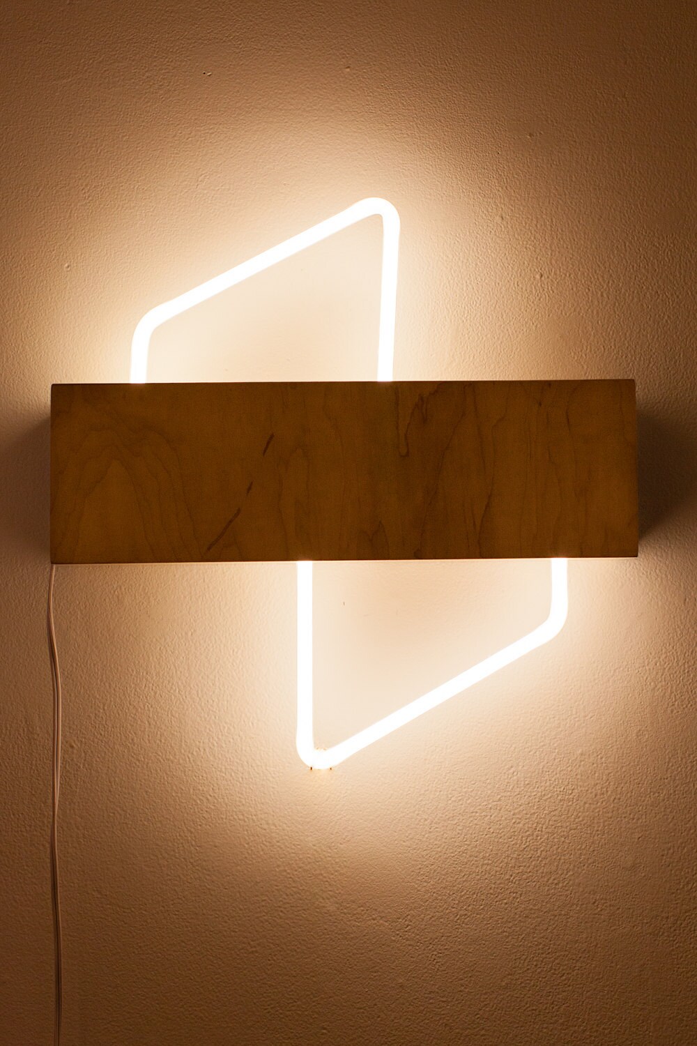 Double-Wedge Neon Light Fixture | Etsy