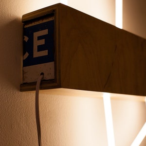 Double-Wedge Neon Light Fixture | Etsy