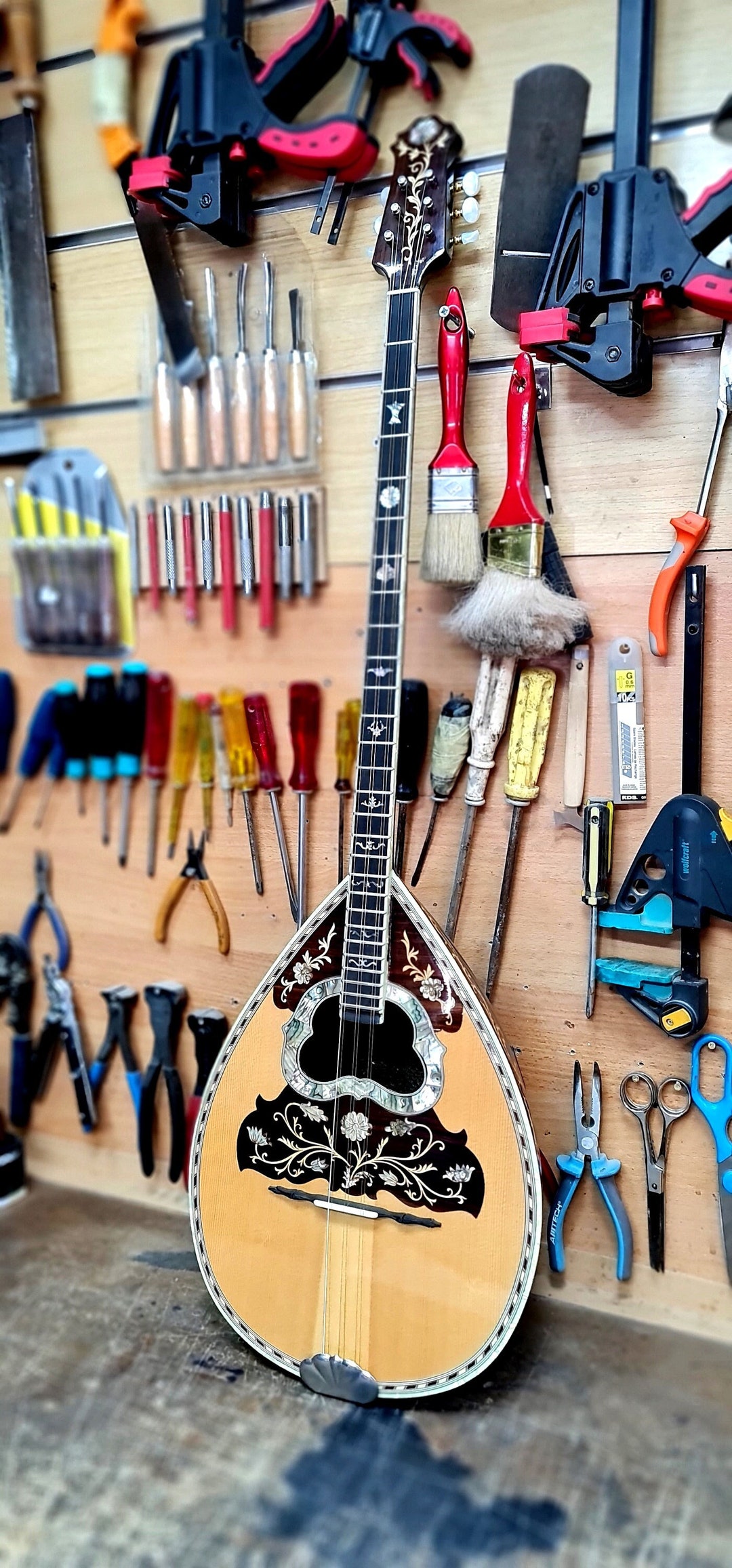 Professional 6 String Bouzouki | Handmade Professional 6 String Greek ...