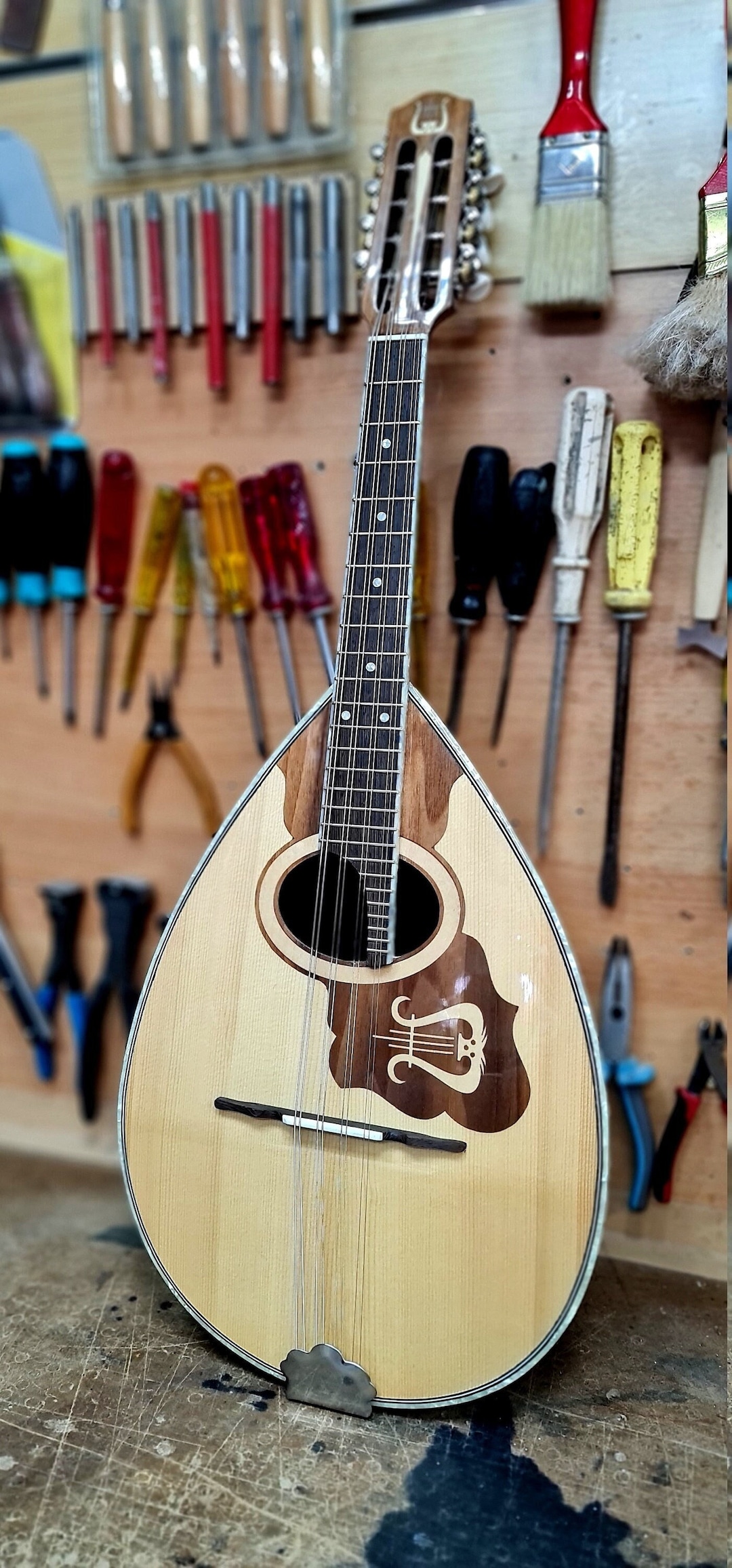 Premium Classic Mandola | Handmade Traditional Greek Round Back Mandola ...