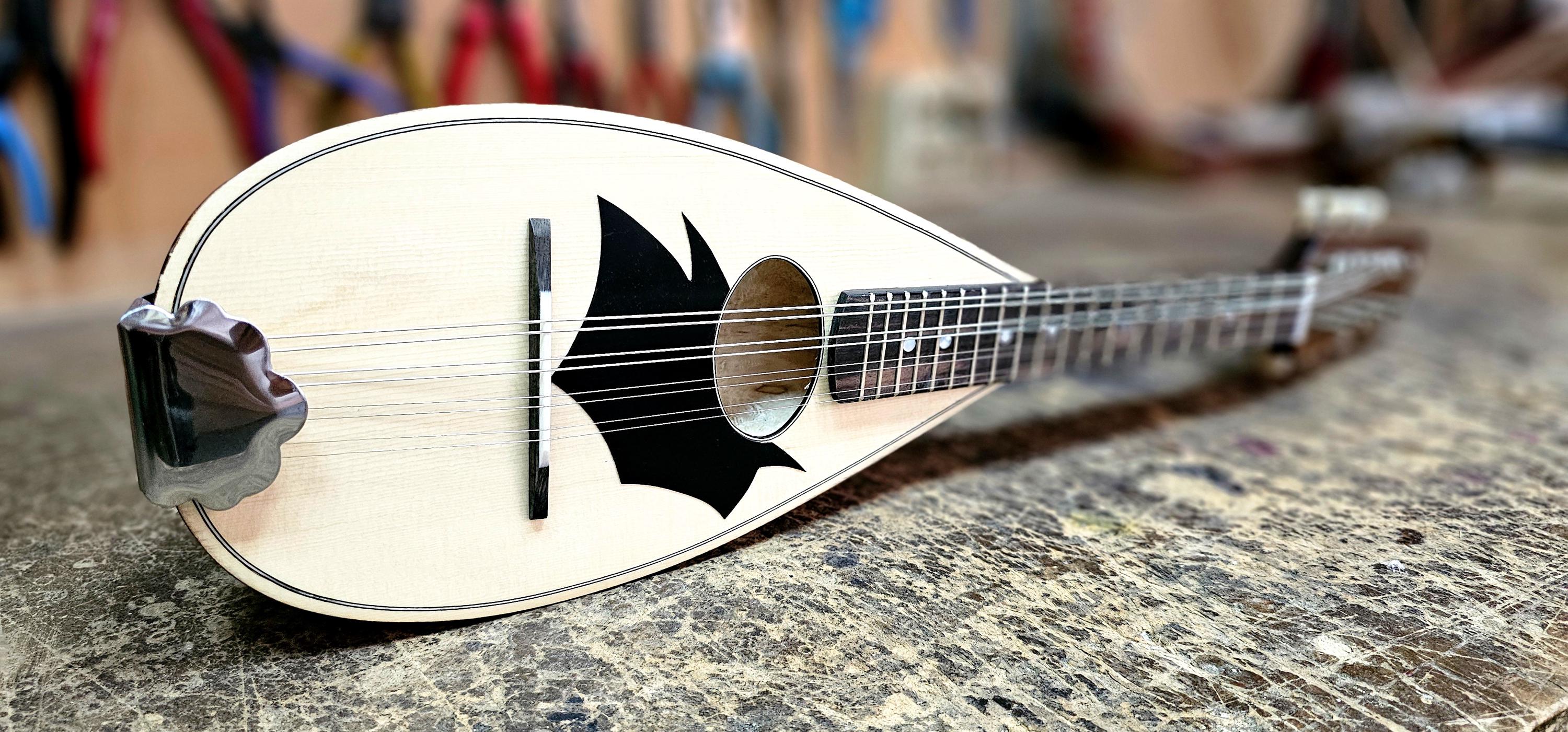 Custom Travel Mandolin | Handmade Custom Design Travel Size Greek Round ...