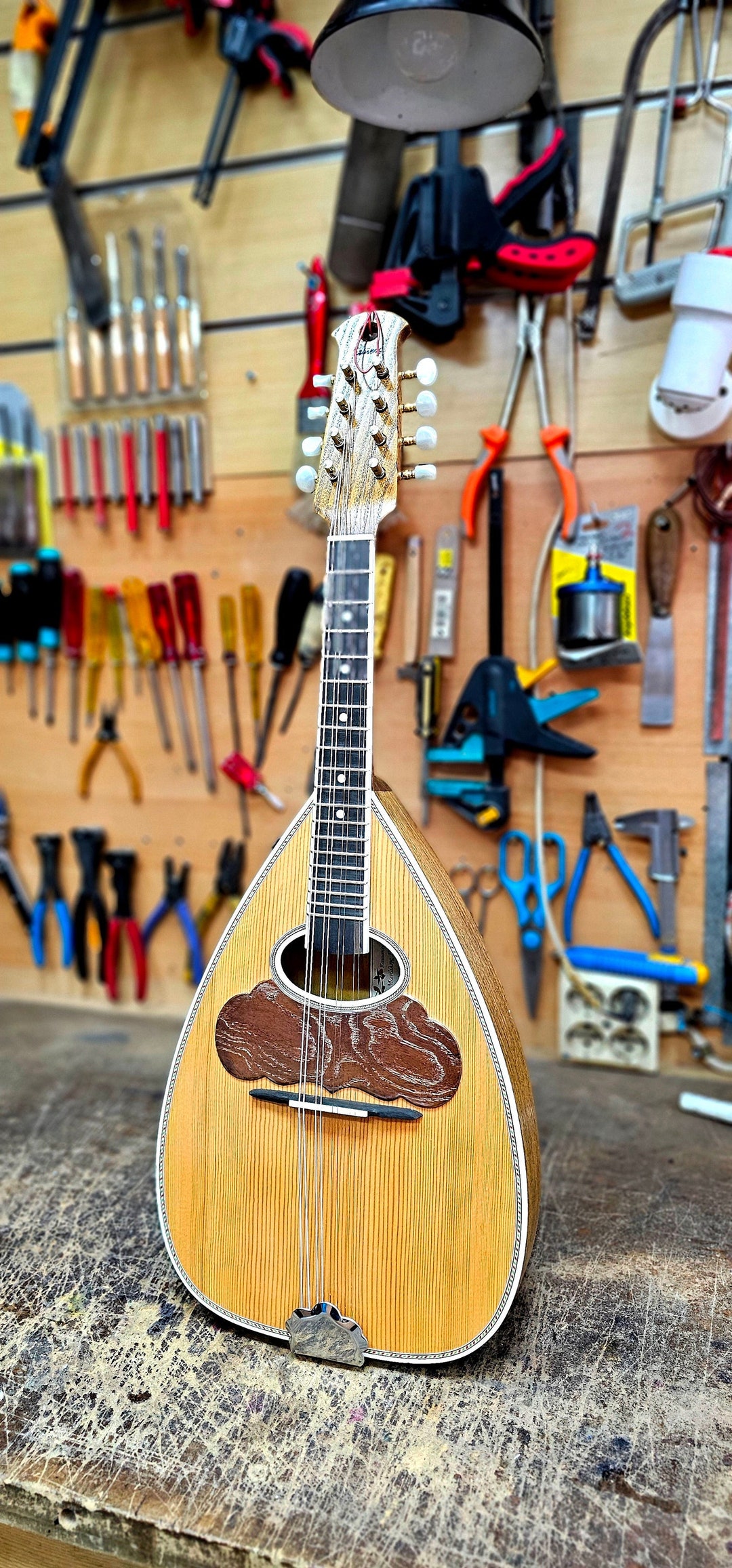 Custom Mandolin | Handmade Professional Greek Cretan Flat Back Mandolin ...